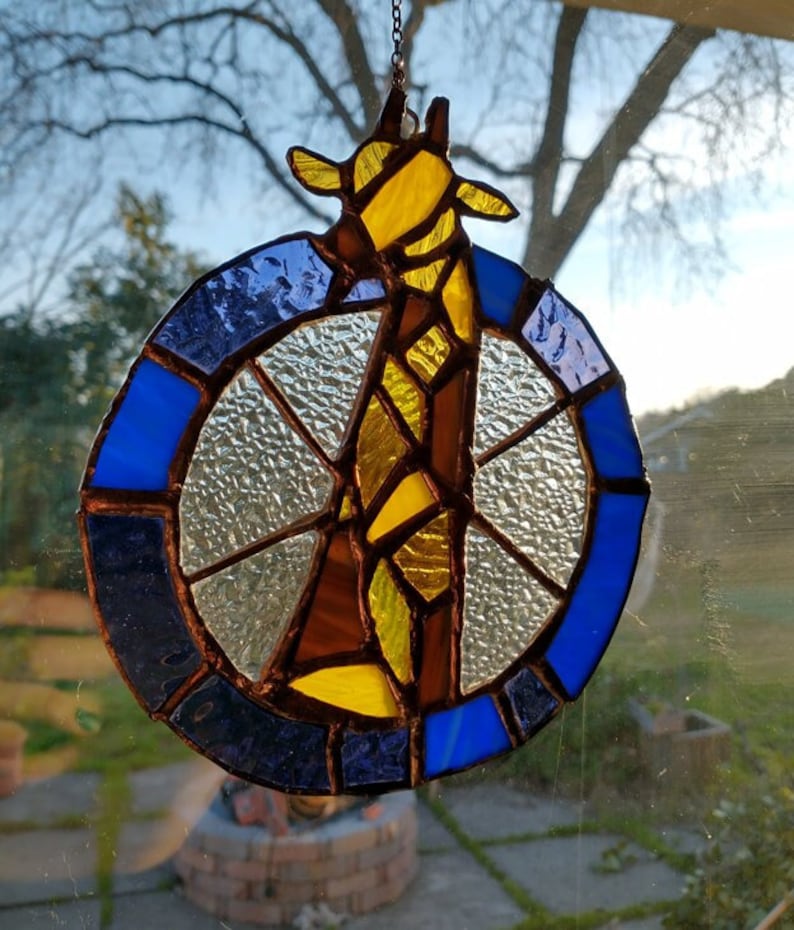 Original Giraffe Suncatcher Stained Glass PDF PATTERN - Etsy