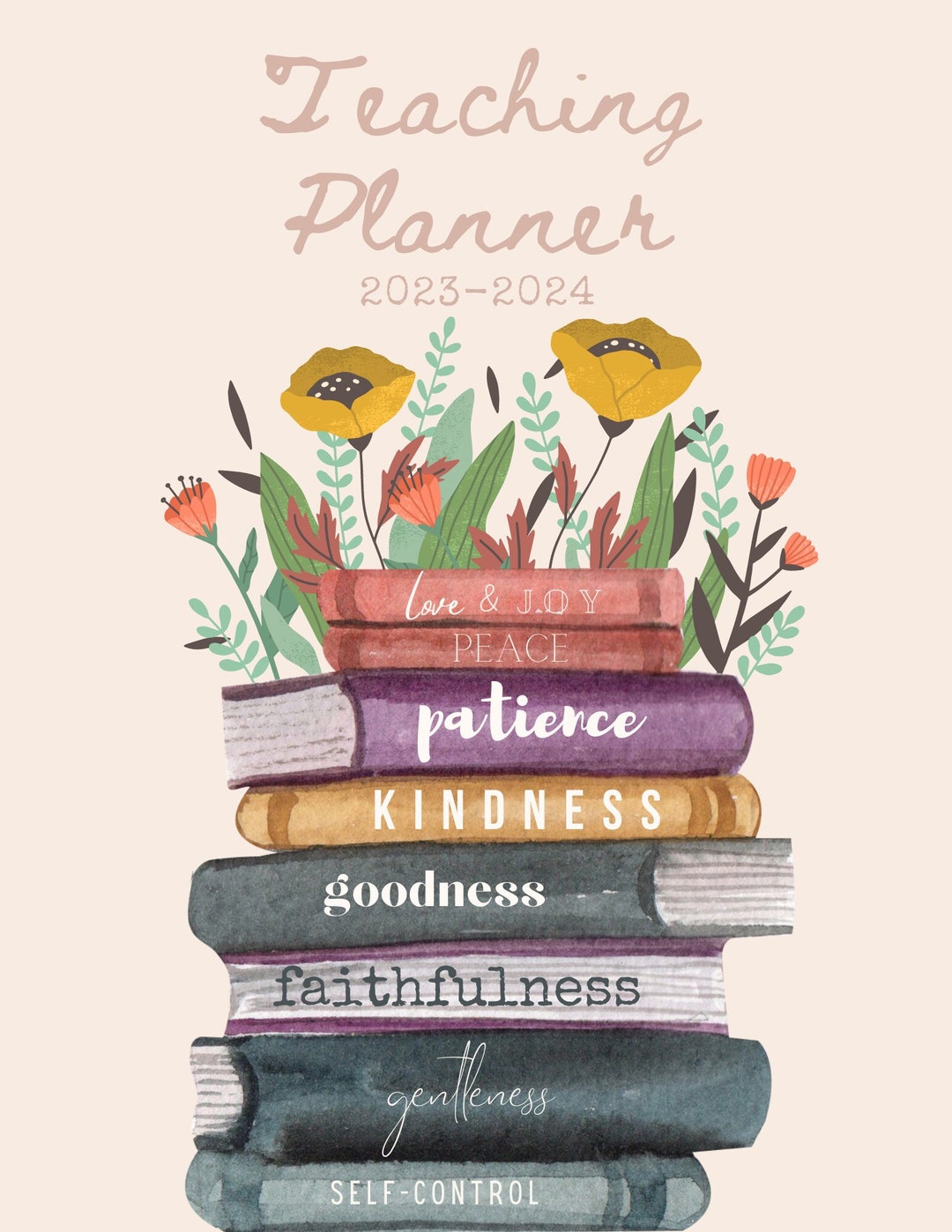 Downloadable Teacher Planner Faith, Download, School, Vintage-inspired ...