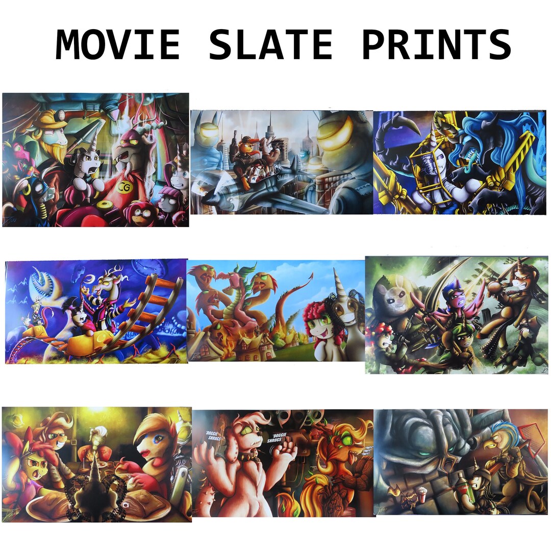 REDUCED MLP My Little Pony Movie Slate Prints - Etsy