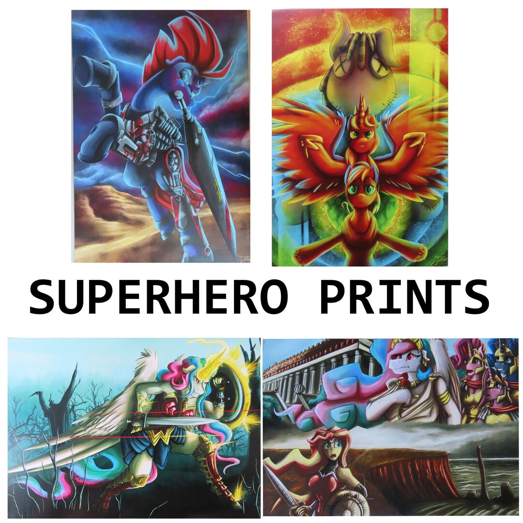 REDUCED MLP My Little Pony Superhero Prints - Etsy