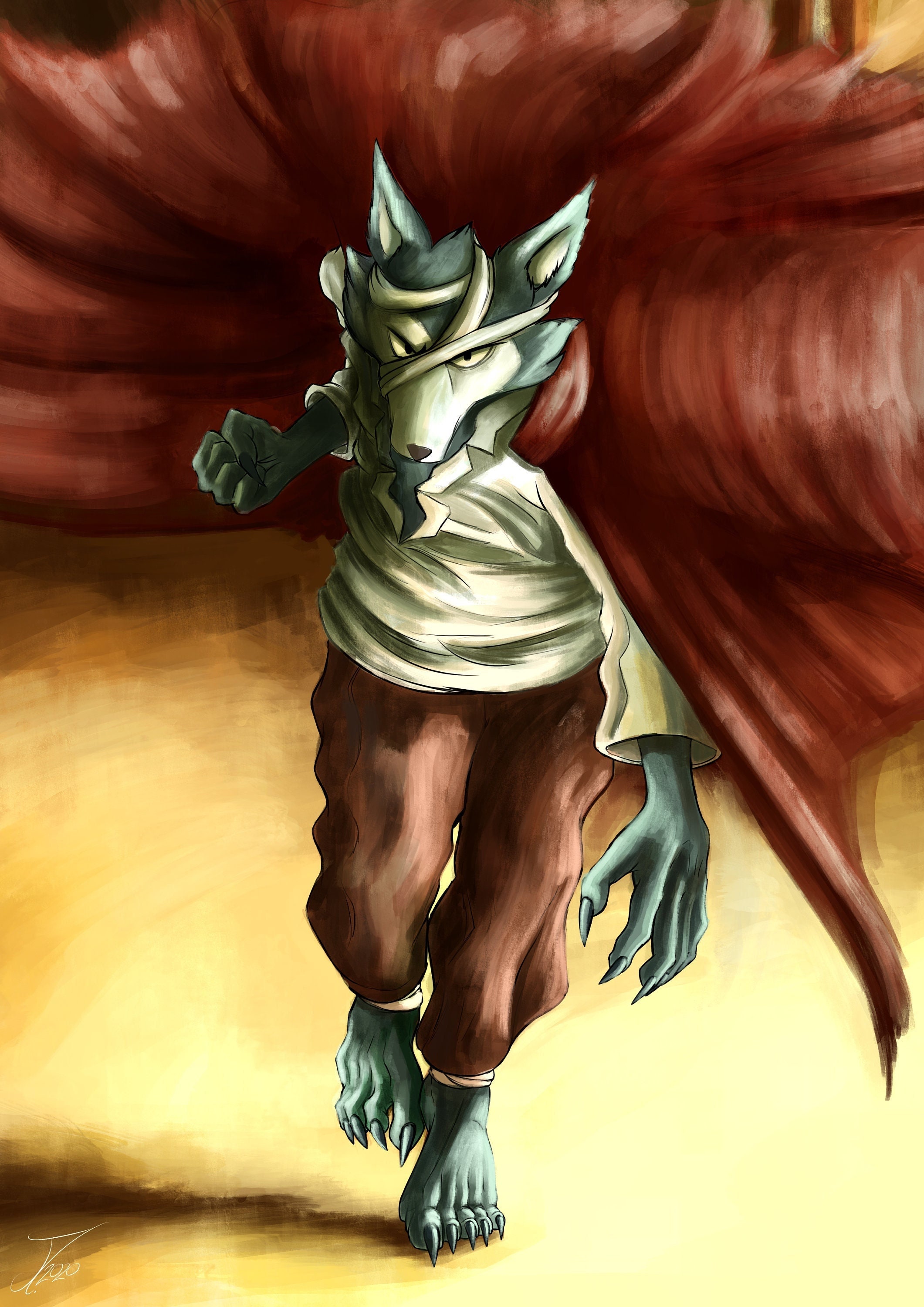 The Mook - Legoshi Art Print, Beastars Fan Art - Etsy