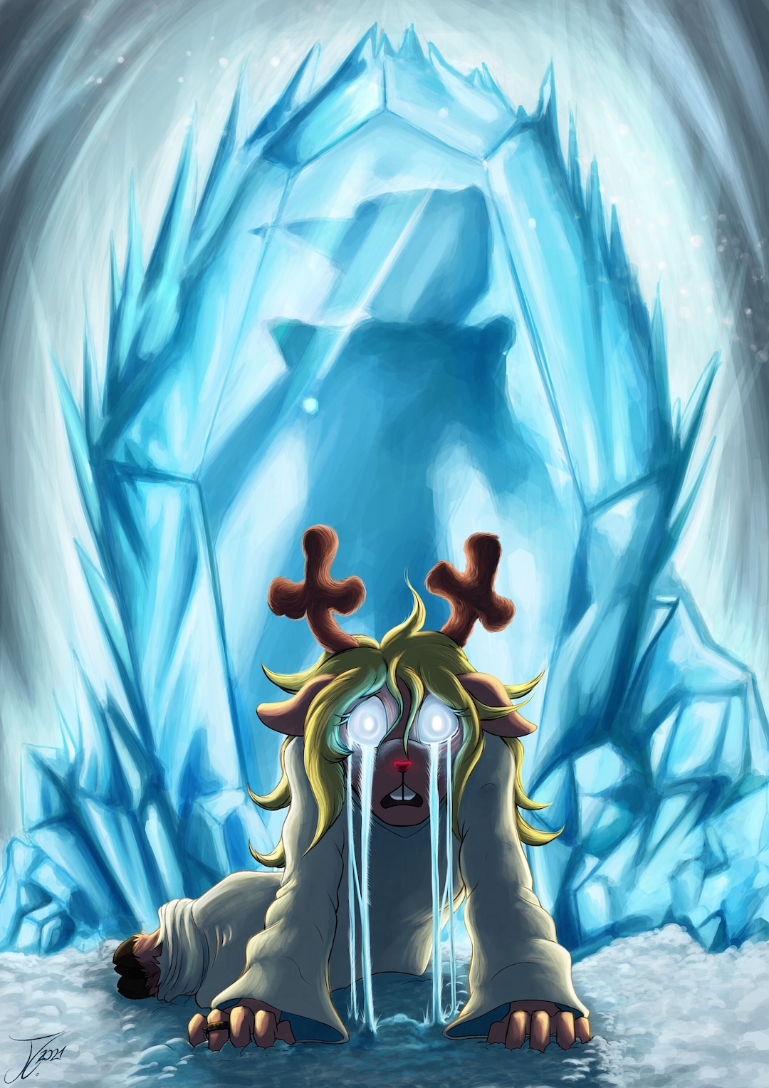Icebound - Noelle Holiday Art Print, Deltarune Fan Art - Etsy