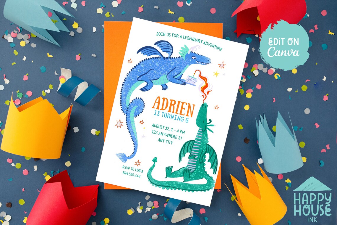 Dragons Thank You Tags Dragon Party INSTANT DOWNLOAD Print - Etsy