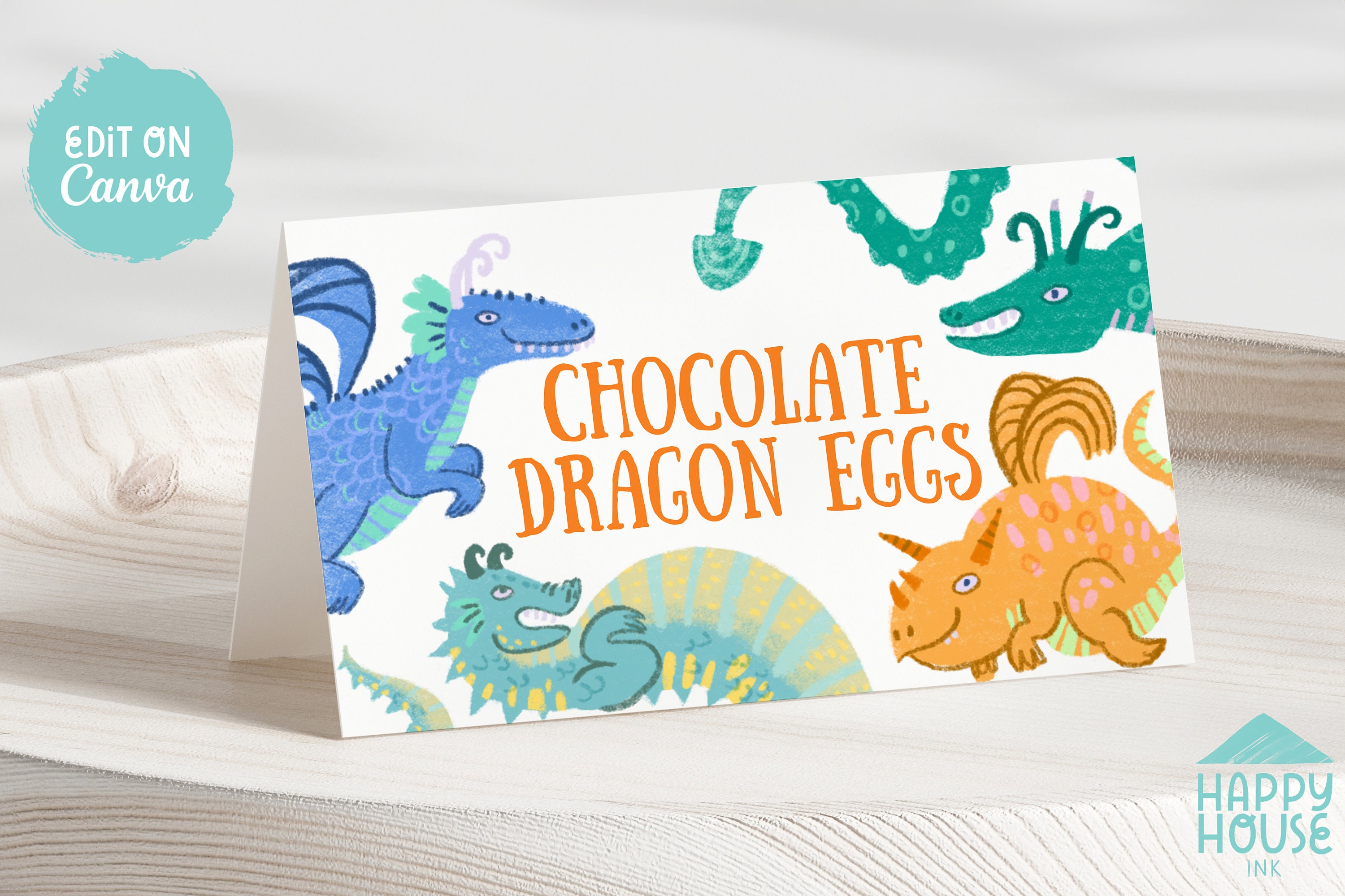 Dragons Thank You Tags Dragon Party INSTANT DOWNLOAD Print - Etsy