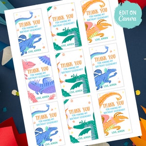 Dragons Thank You Tags | Dragon Party | INSTANT DOWNLOAD | Print - Etsy