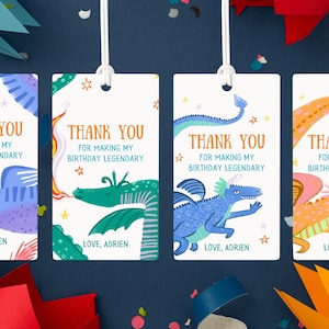 Dragons Thank You Tags | Dragon Party | INSTANT DOWNLOAD | Print - Etsy
