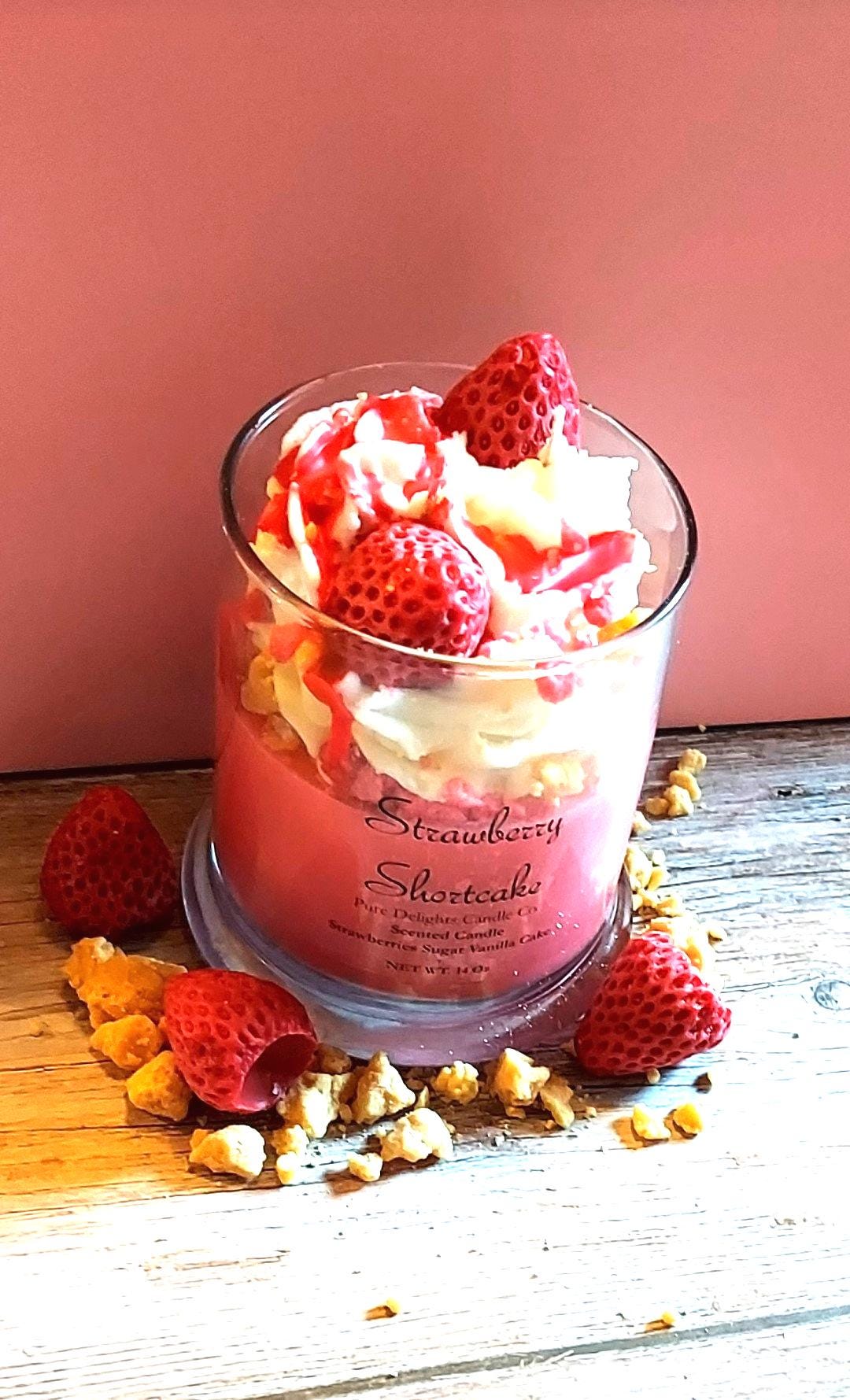 Strawberry Shortcake Candle - Etsy