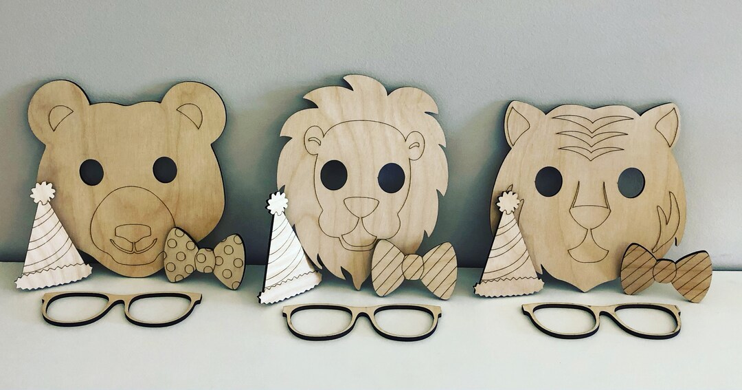 DIY Animal Mask Kits | Teacher Projects | Kids Art - Etsy