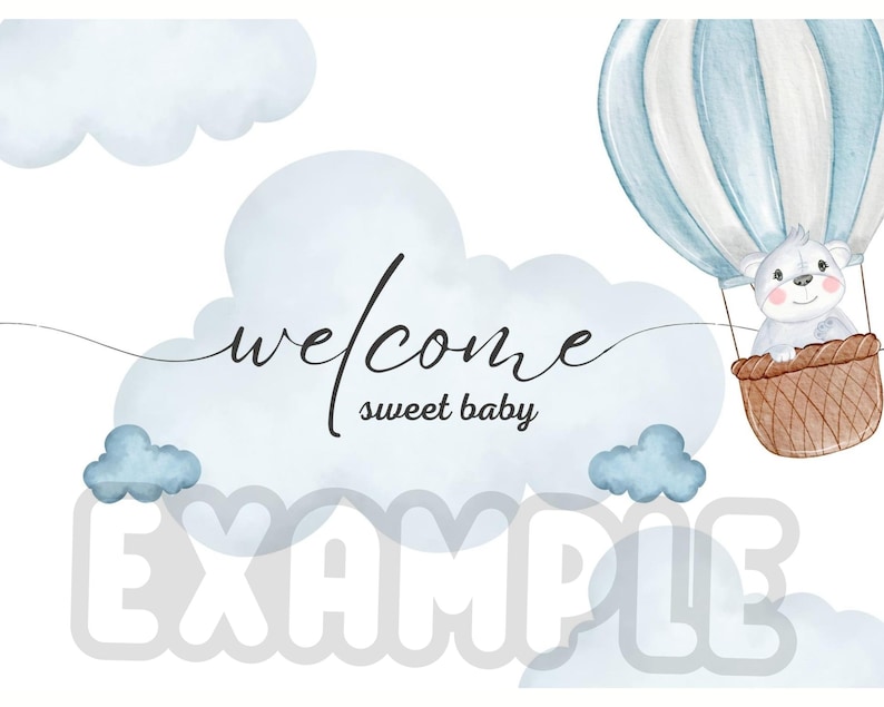 Welcome Sweet Baby Printable Card / Instant Download PDF /baby Card ...