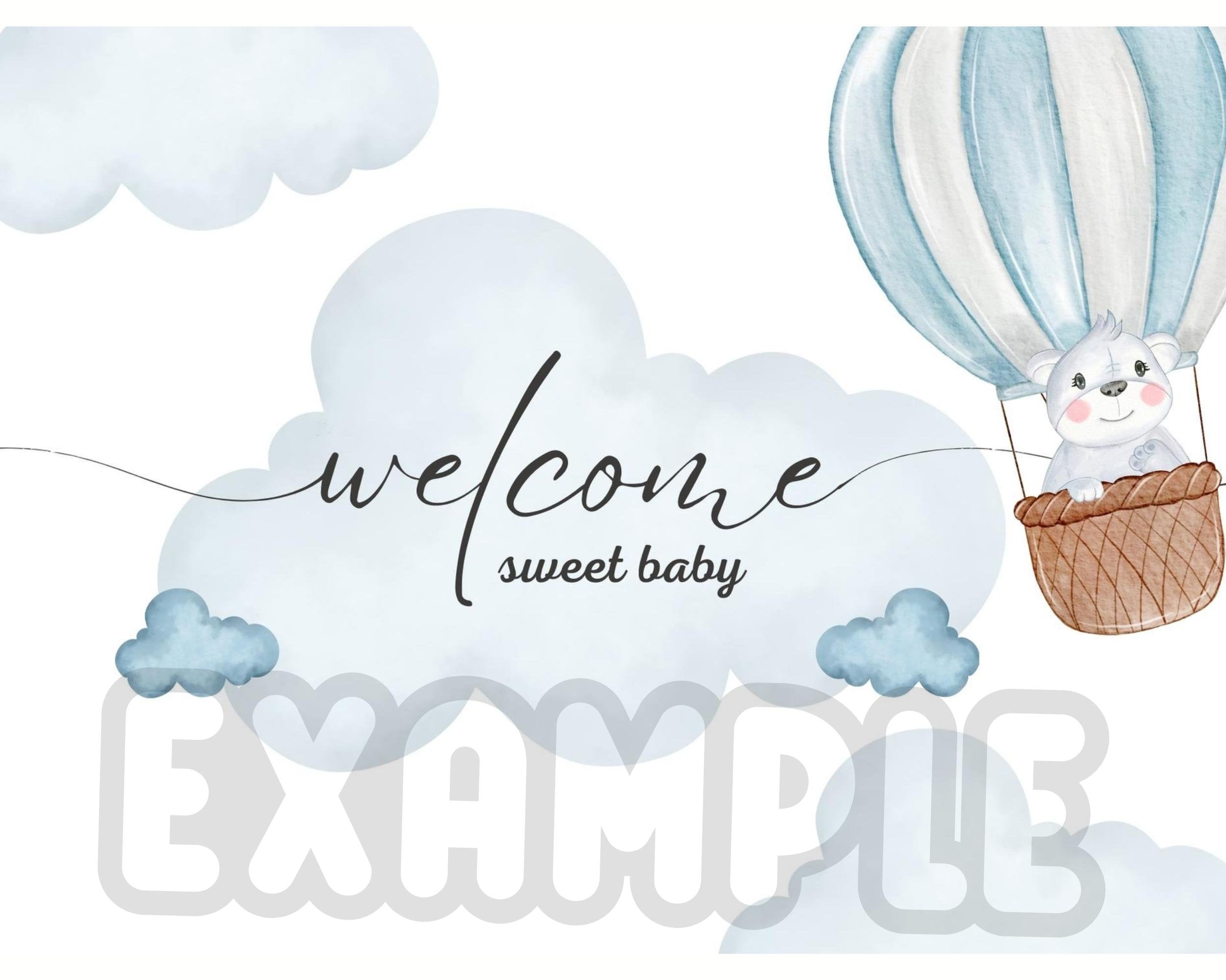 Welcome Sweet Baby Printable Card / Instant Download PDF /baby Card ...