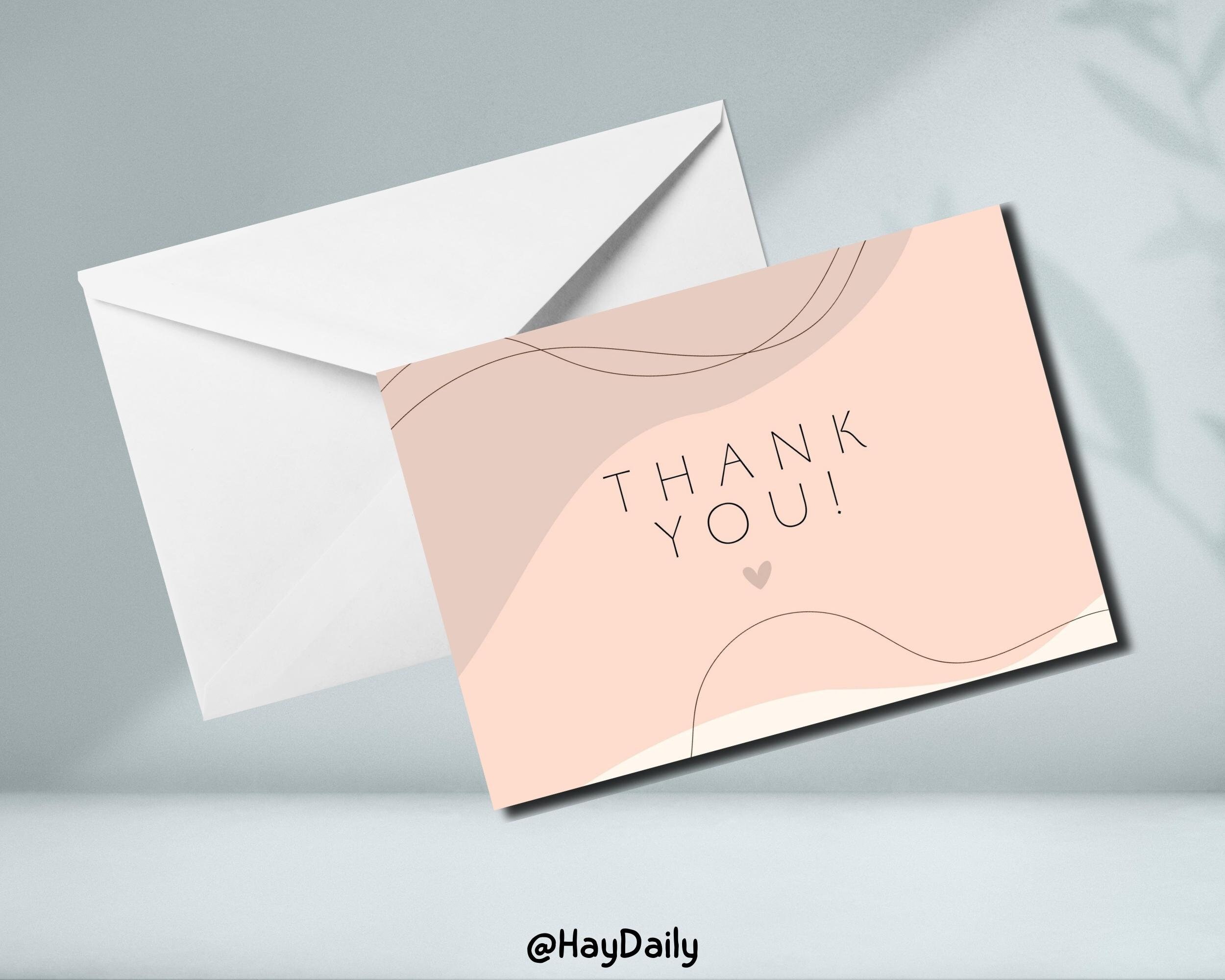 Modern Thank You Card Template, Thank You Card, Thank You Printable ...