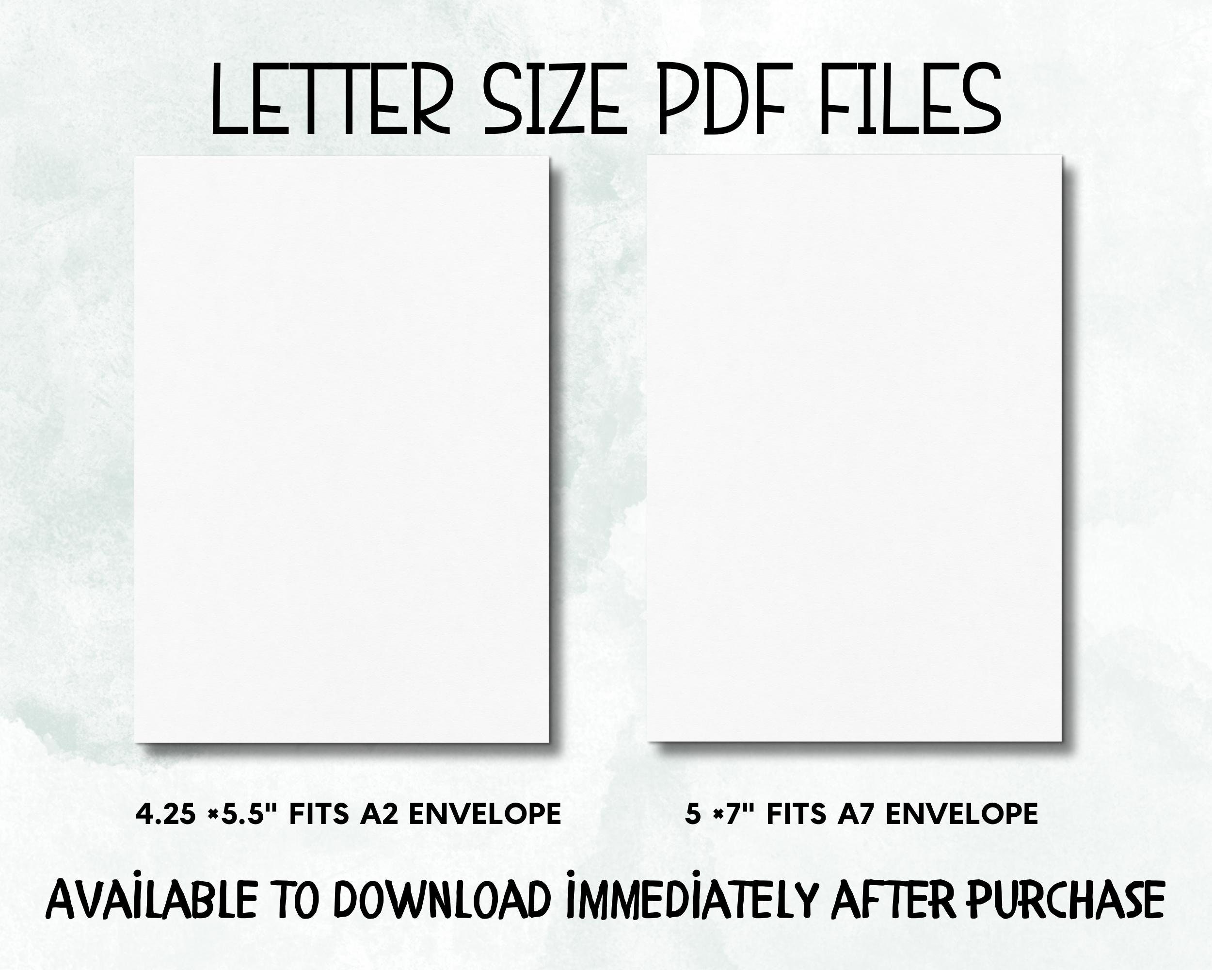 Thank You Printable Card / Instant Download PDF / Card Template / A2 ...