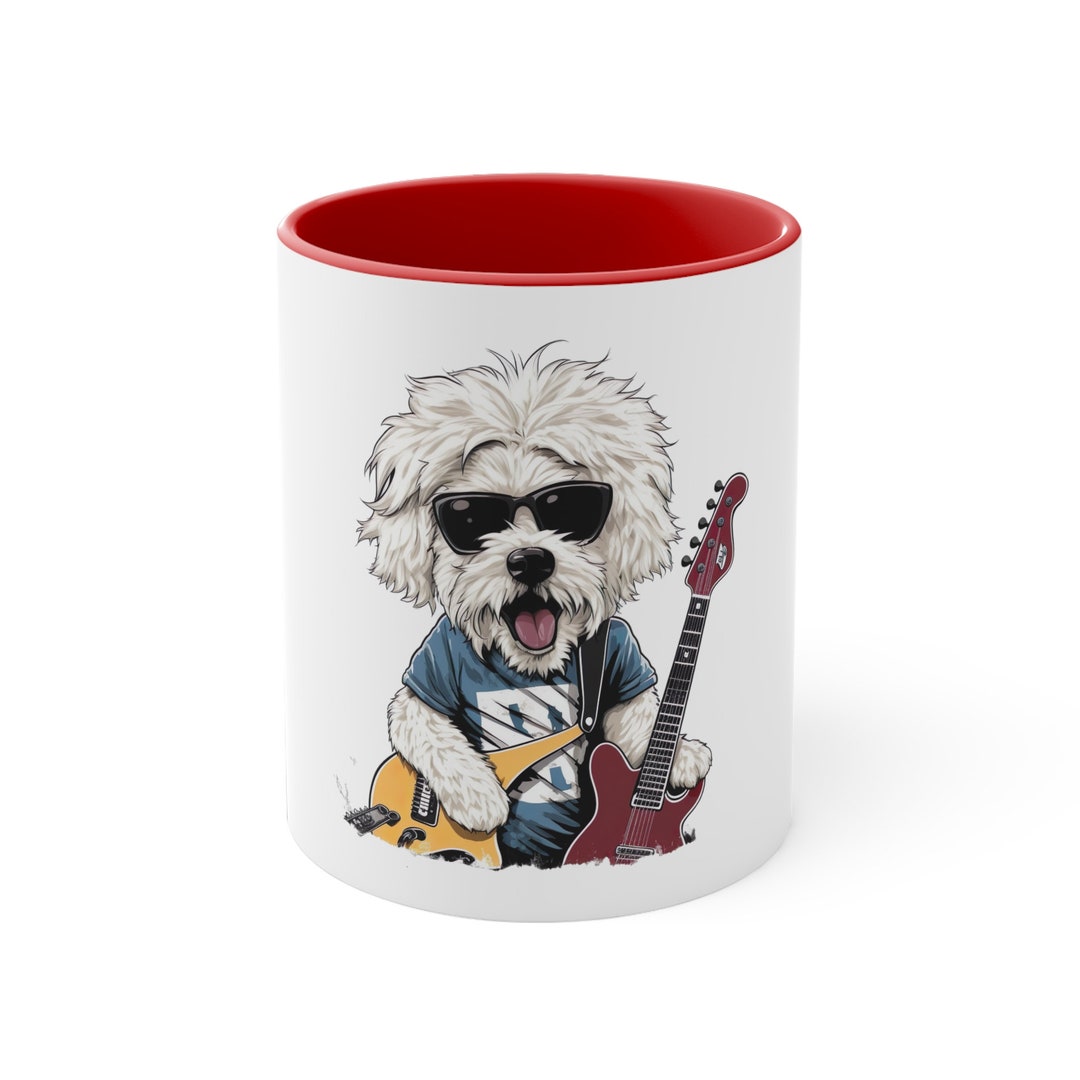 Punk Rock Goldendoodle Accent Coffee Mug, 11oz - Etsy