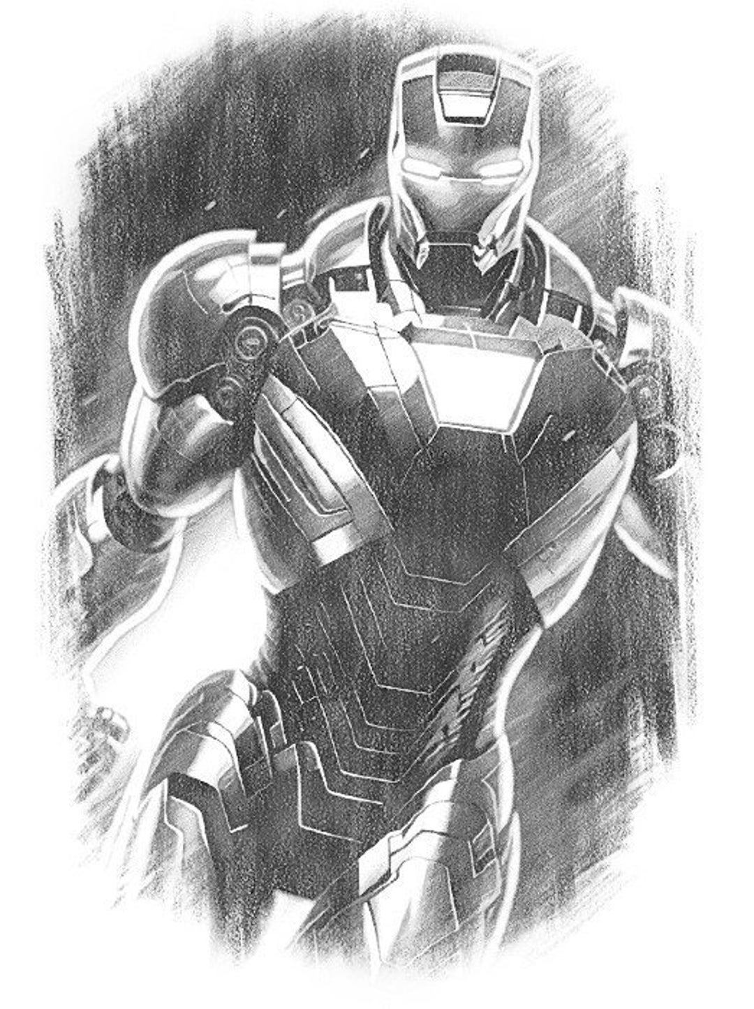 Iron Man Pencil Sketch Etsy