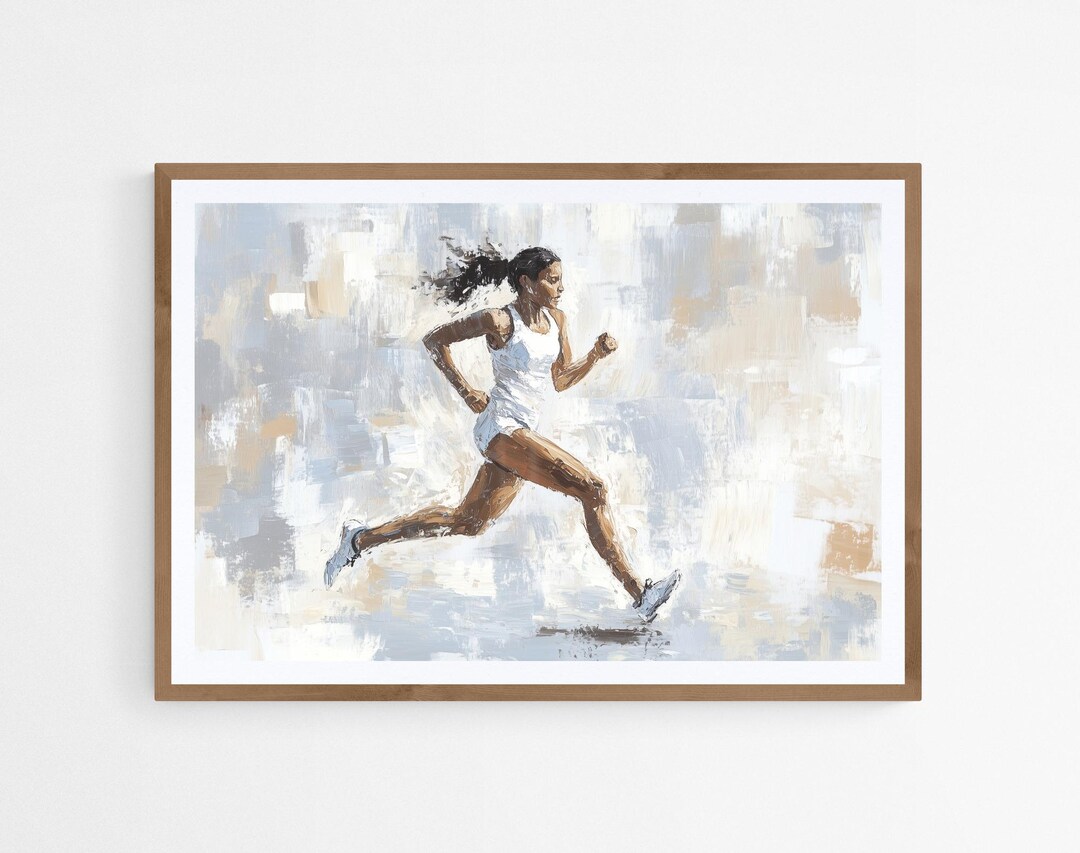 Girls Room Art, Track Runner Wall Art Vintage , Game Room Art, Kids ...