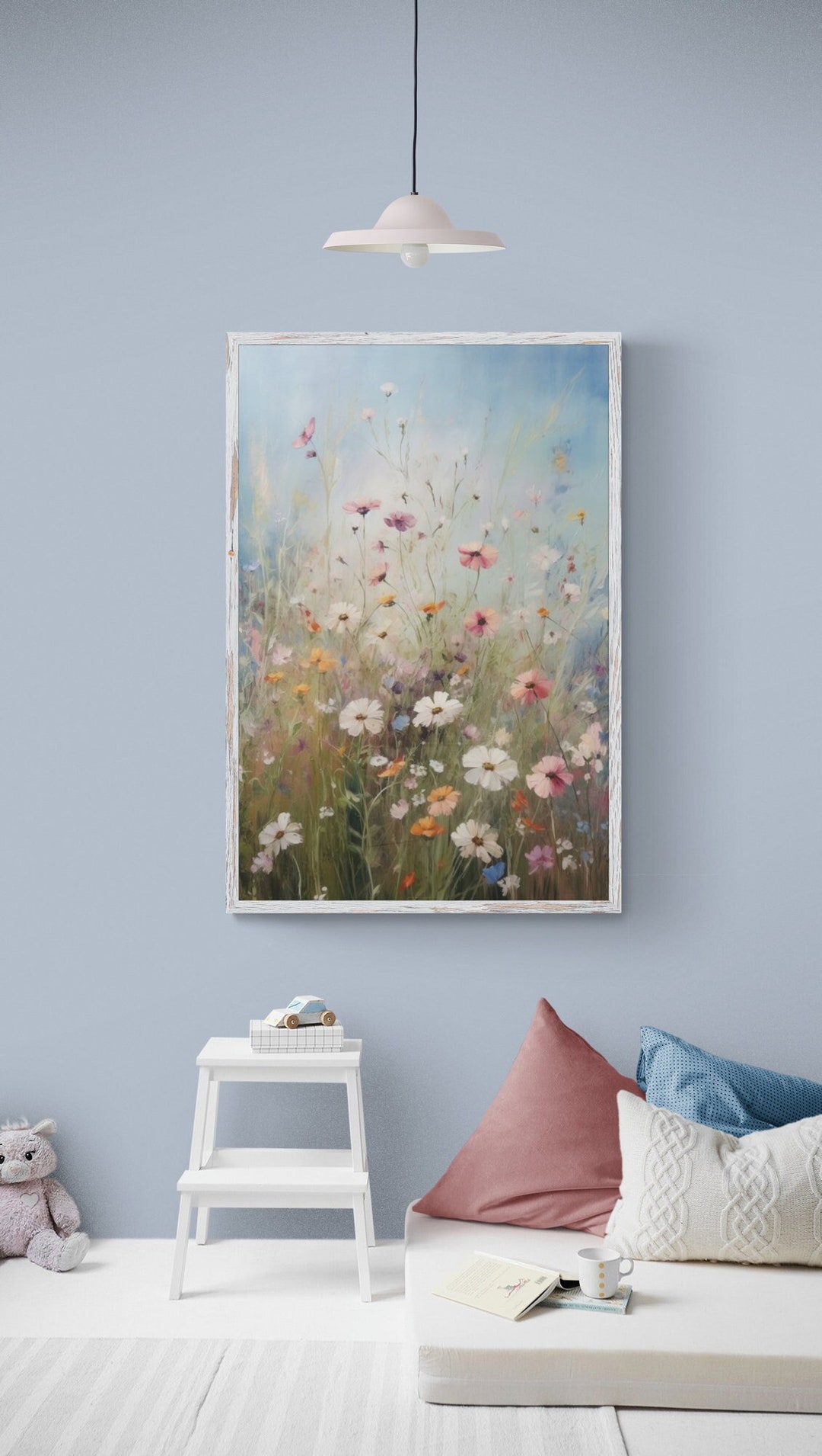 Cosmos Wildflower Field Art: Spring Summer Print (digital Download) - Etsy