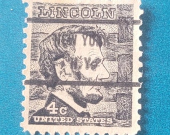 Vintage Rare Abraham Lincoln 4 Cent Stamp - Etsy UK