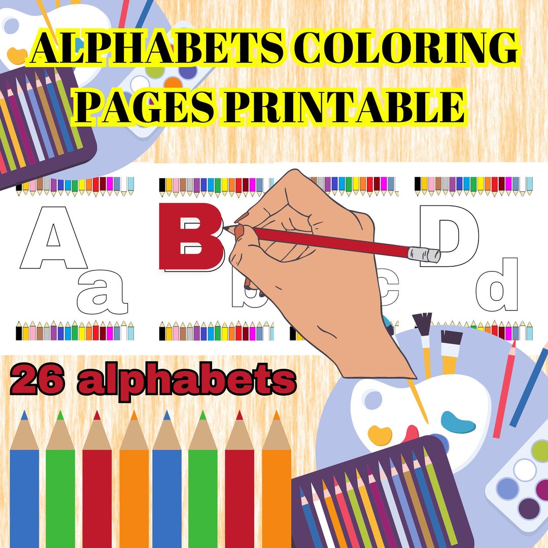 ABC Coloring Printable Sheets Printable Letter Coloring - Etsy