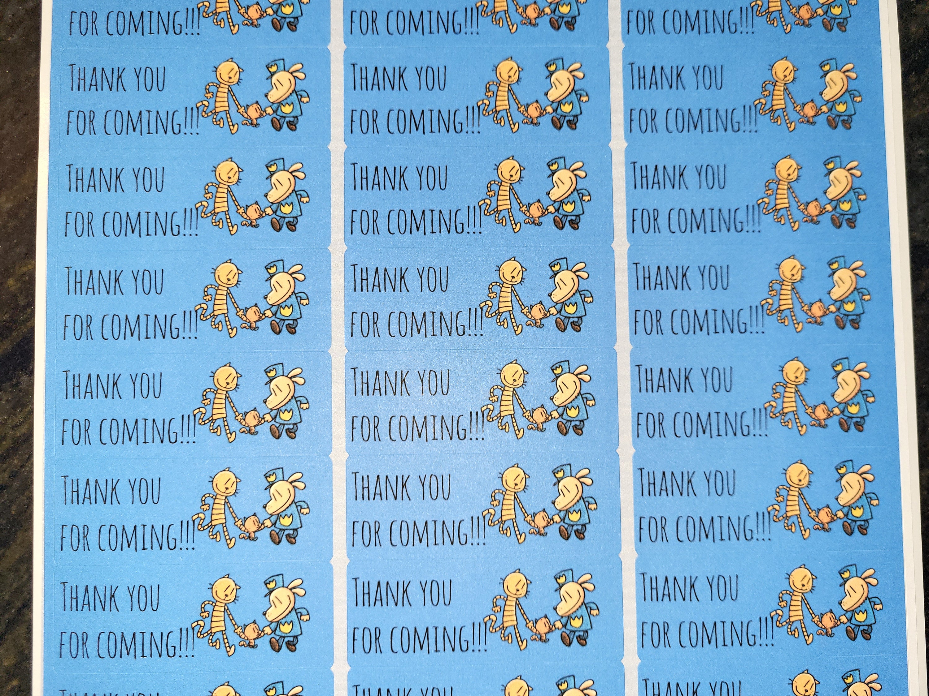 Dogman Thank You Stickers - Etsy