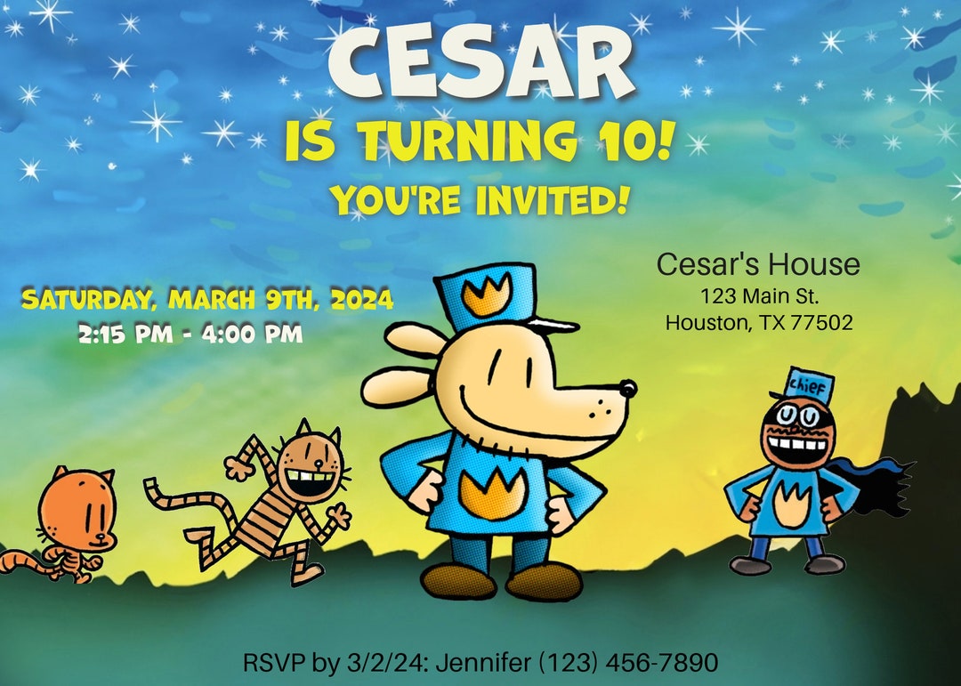 Dogman Invitation 5x7 or 4x6 - Etsy