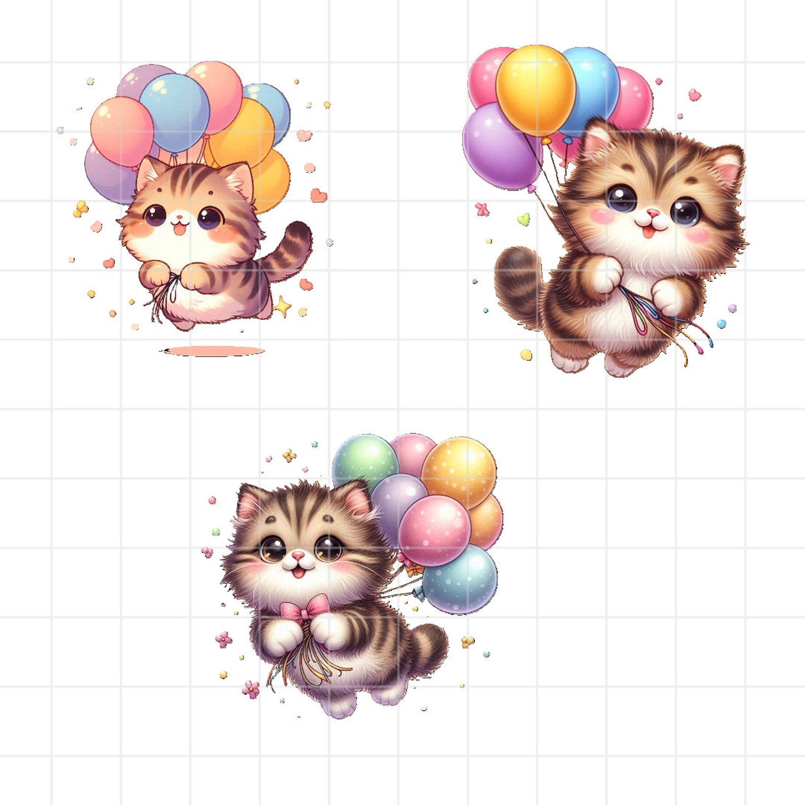 Cat With Balloons Png Images - Etsy