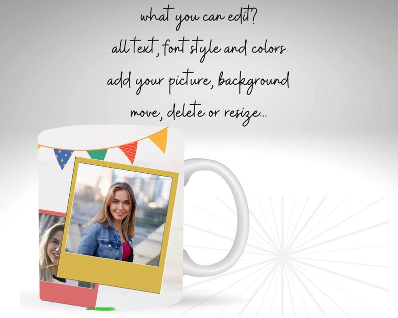 Happy Birthday Mug, Personalized Photo Mug for Men and Women Birthday ...
