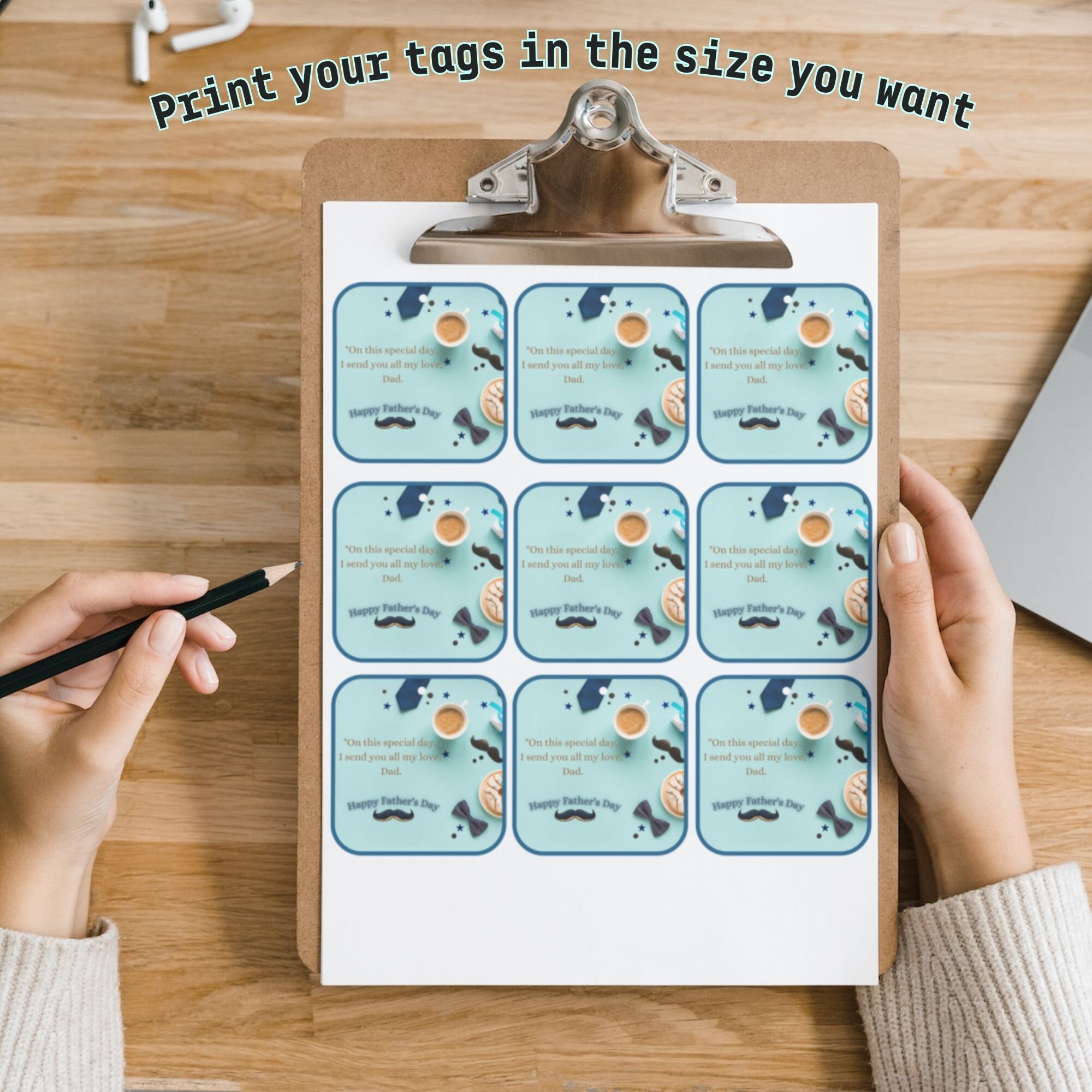 Editable Father's Day Gift Tag, Editable in Canva, Instant Download ...