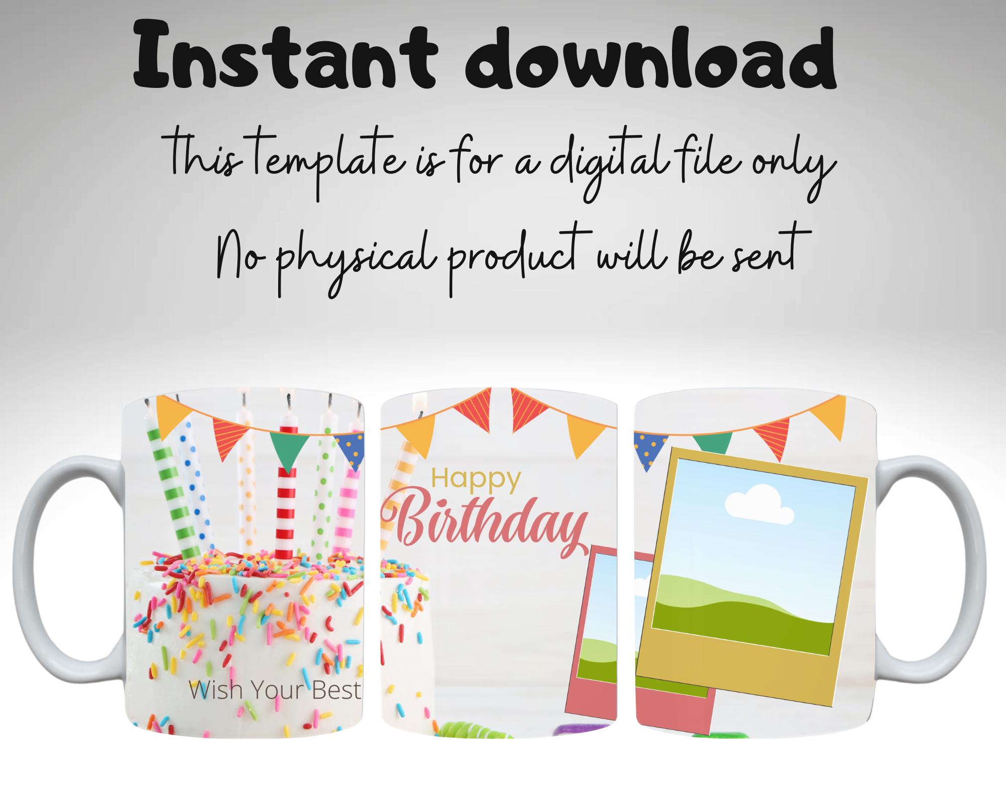 Happy Birthday Mug, Personalized Photo Mug for Men and Women Birthday ...