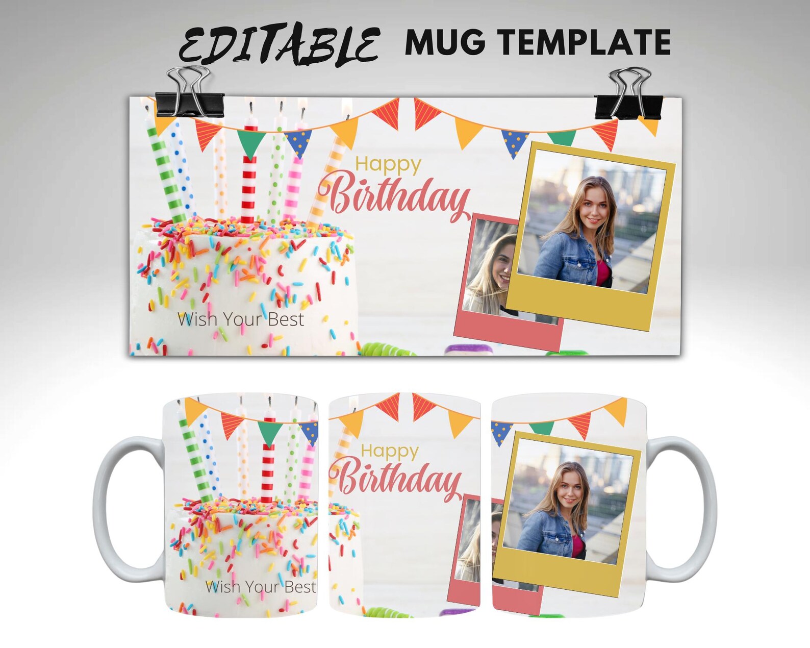 Happy Birthday Mug, Personalized Photo Mug for Men and Women Birthday ...