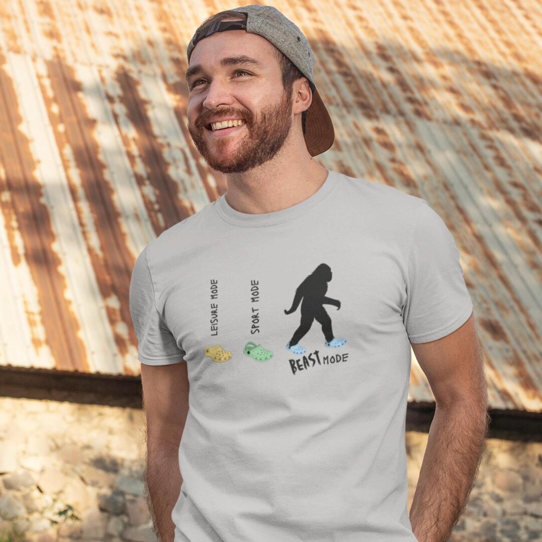Leisure Mode Sport Mode Beast Mode T-shirt | Funny Sasquatch Croc Shirt ...
