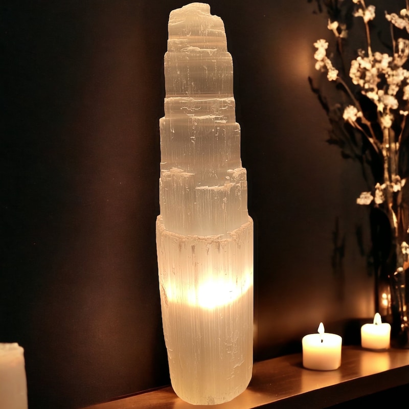 Selenite Lamp - Etsy