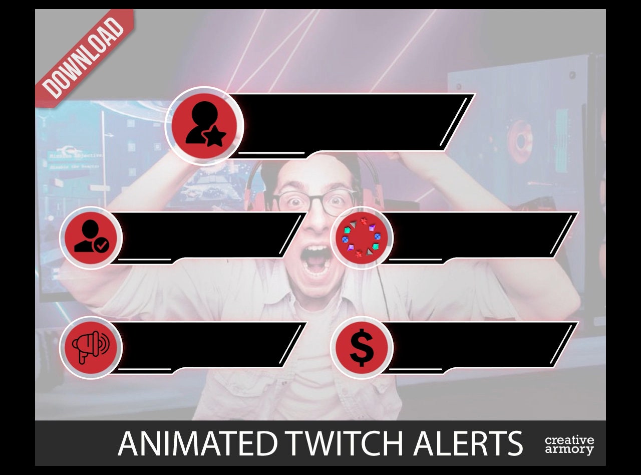 5 Twitch Animated Alerts Twitch Alerts Streaming Alerts Streaming ...