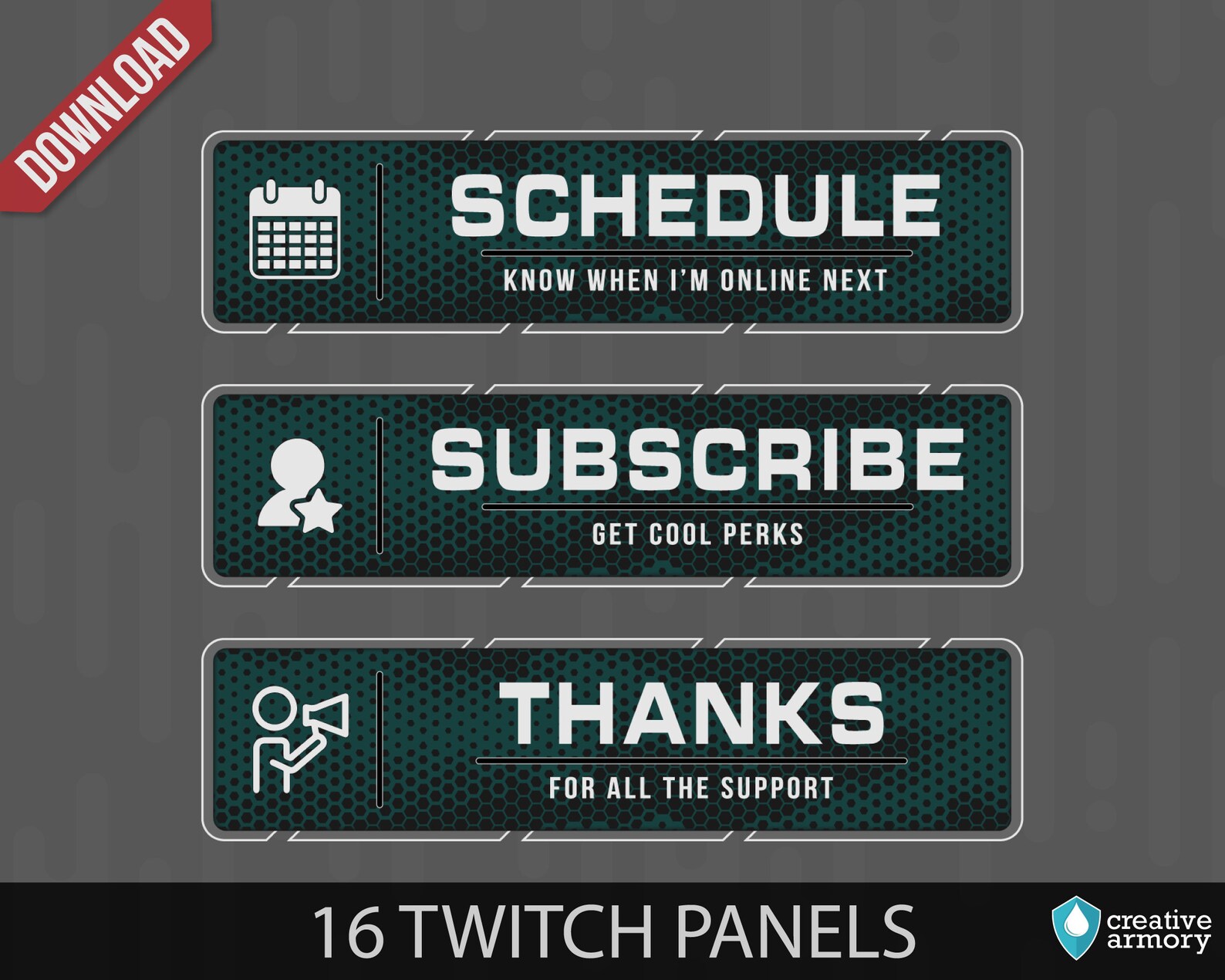 16 Modern Warfare Themed Twitch Panels | Downloadable | Gaming Overlays ...