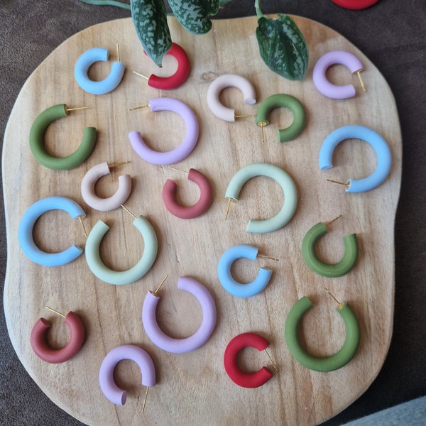 Colourful Hoop Earrings - Etsy UK