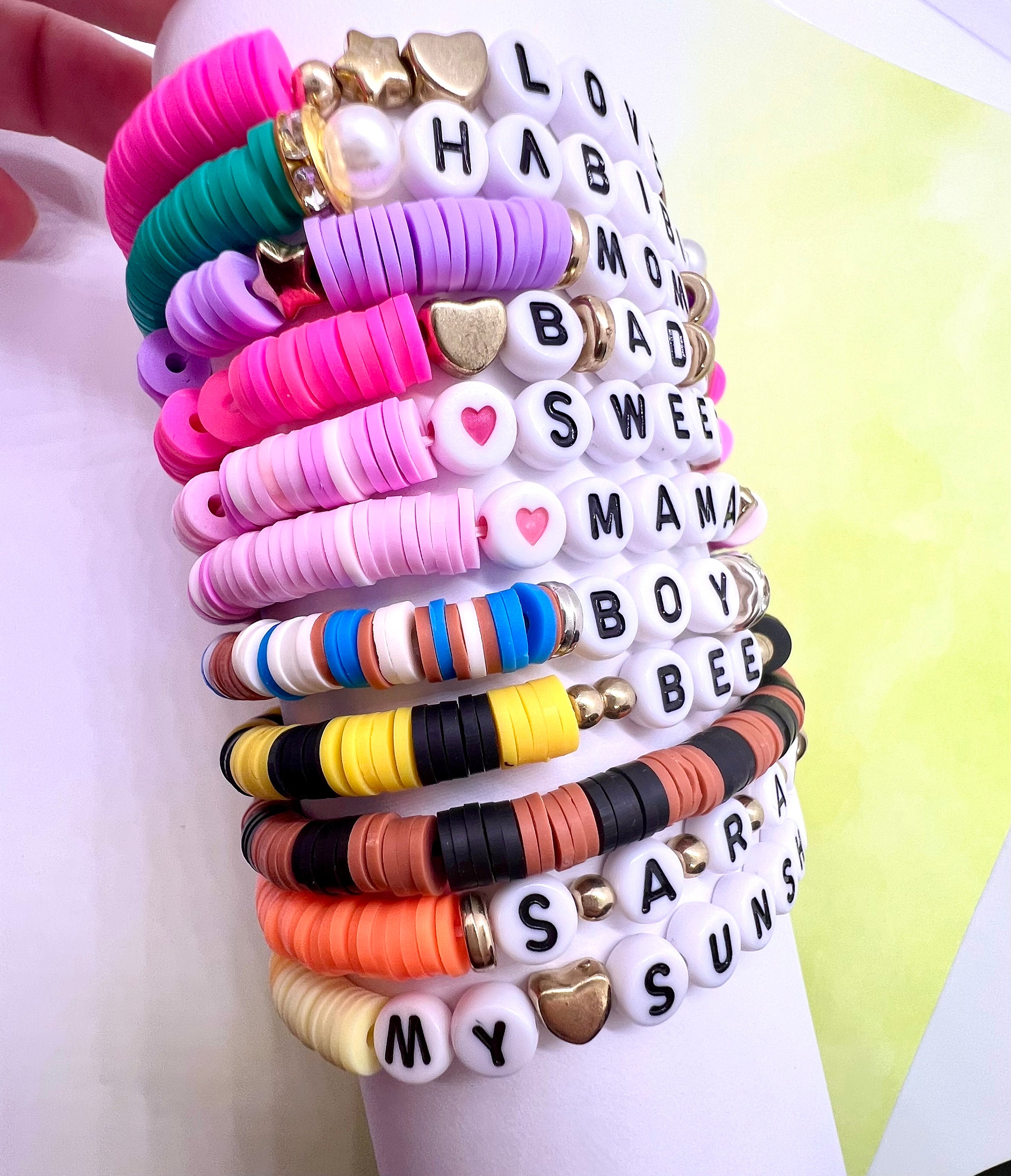 Personalized Name / Custom Beaded Bracelet / Beaded Bracelet / Gold ...