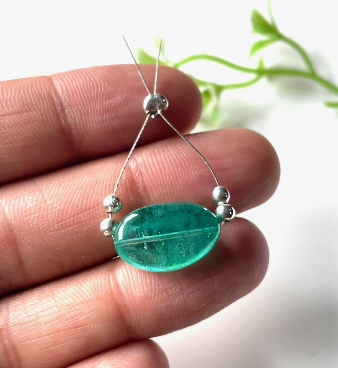 Emerald Tumble Stone, Smooth Green Emerald, Jewelry Making (17x10 MM ...