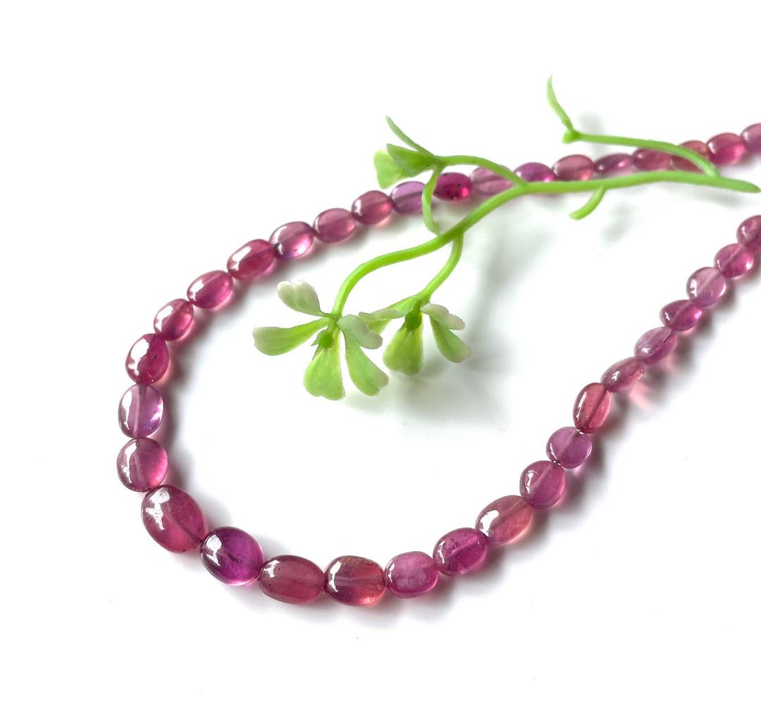AAA Pink Ruby Smooth Oval Beads Strand (6-8 MM) - Etsy