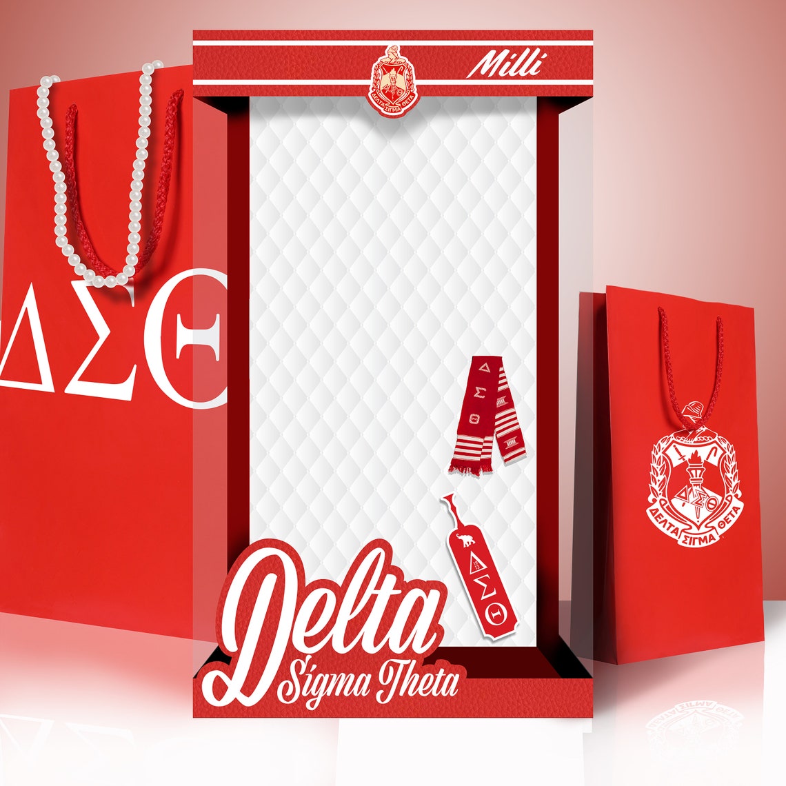 Digital Delta Sigma Theta Barbie Box FULLY EDITABLE - Etsy