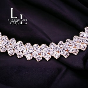 Women’s Sparkly Diamond Anklet, Diamond Silver Anklet, Diamond Gold ...