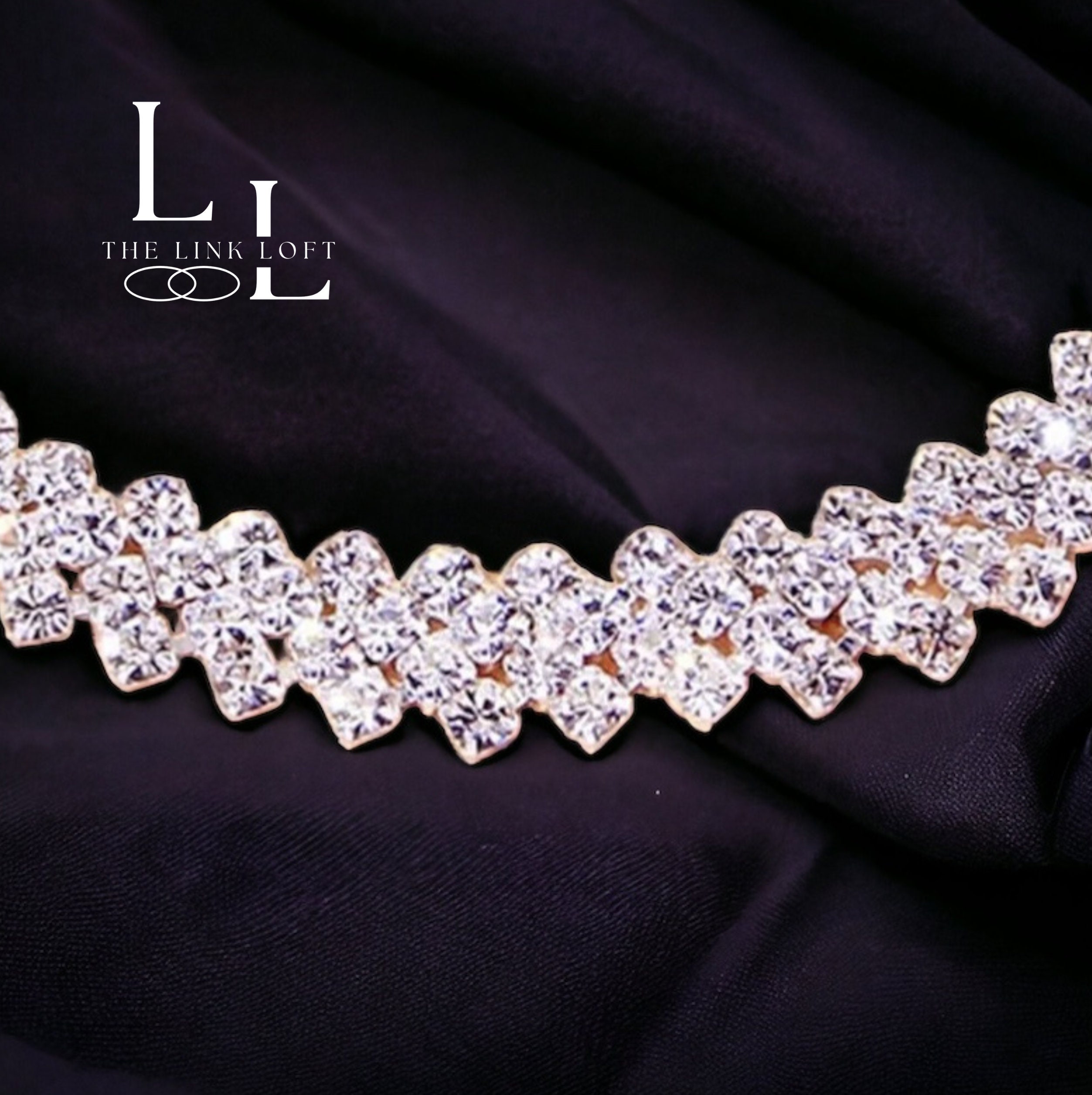 Women’s Sparkly Diamond Anklet, Diamond Silver Anklet, Diamond Gold ...