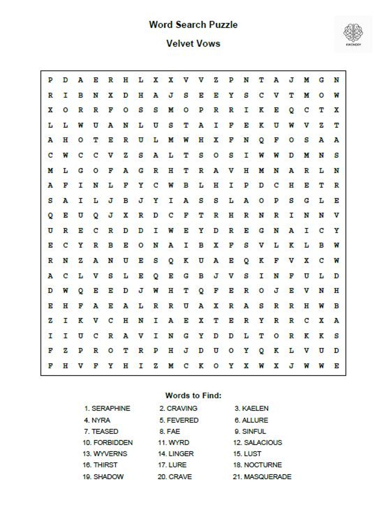100 Romantasy Word Search Puzzles – Printable Book for Fantasy Lovers ...