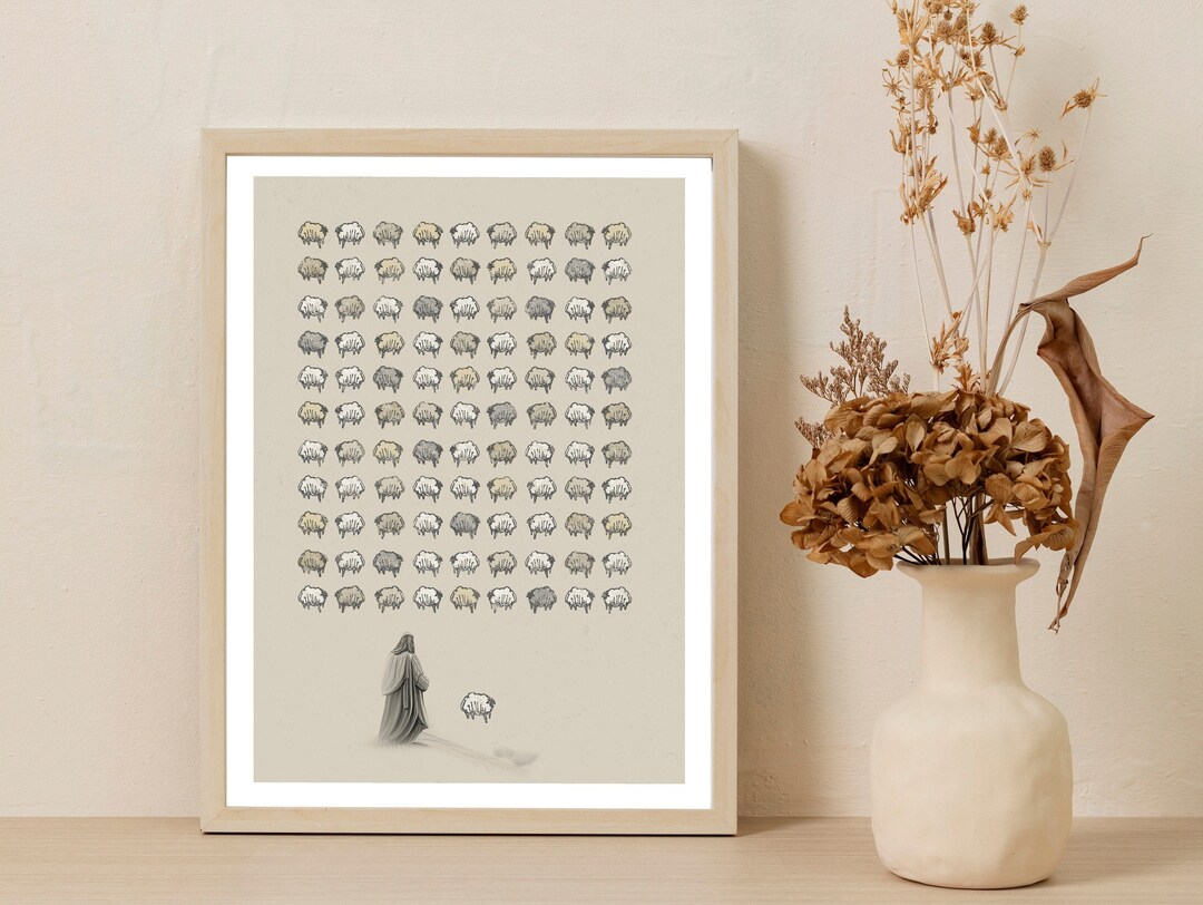 Jesus Leaves the 99 Parable of the Lost Sheep Good - Etsy
