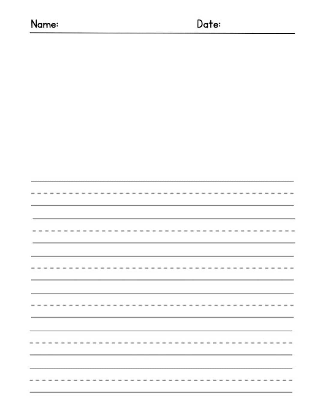 Blank Writing Template With Illustration - Etsy