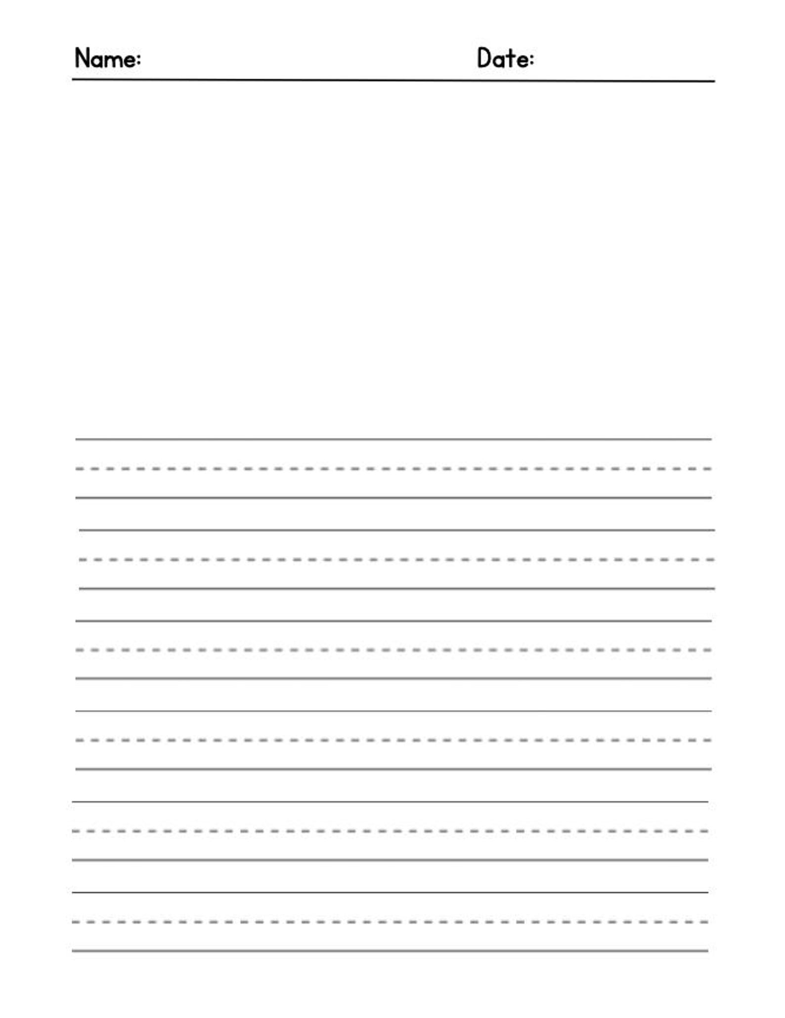Blank Writing Template With Illustration - Etsy