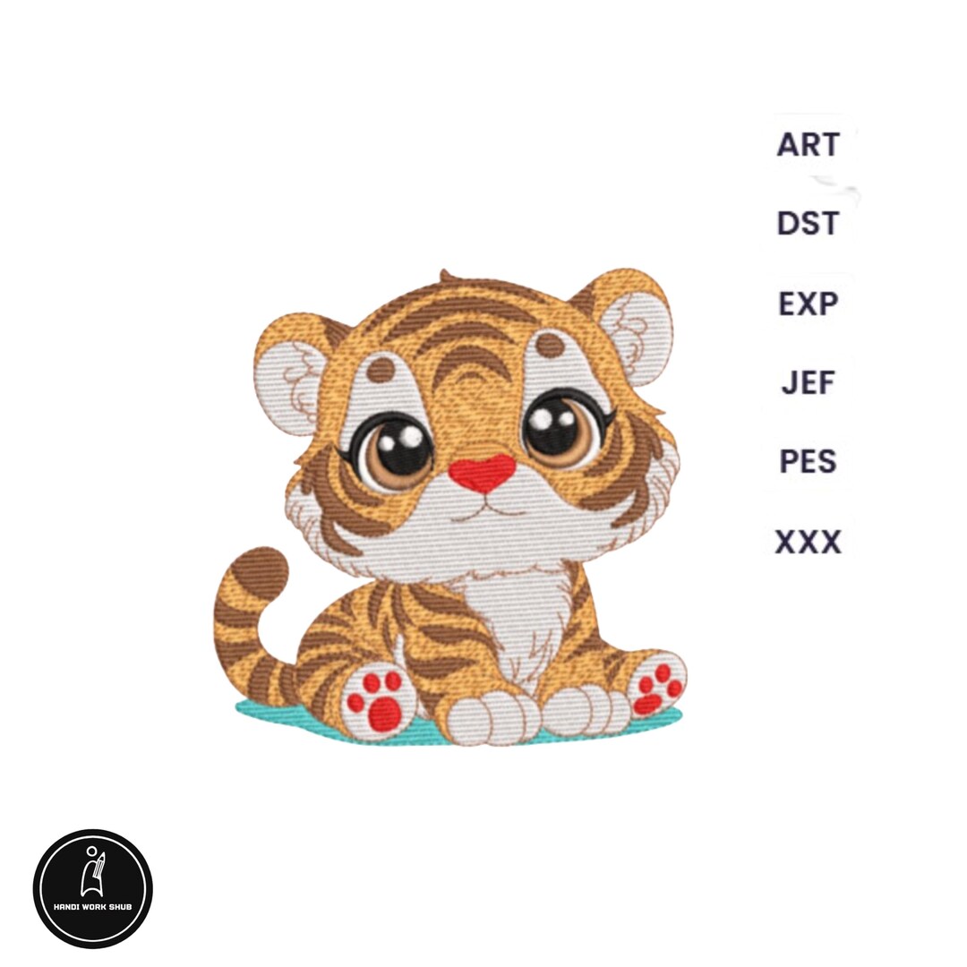 Cute Tiger Embroidery Design Embroidery Baby Animals Embroidery Designs ...