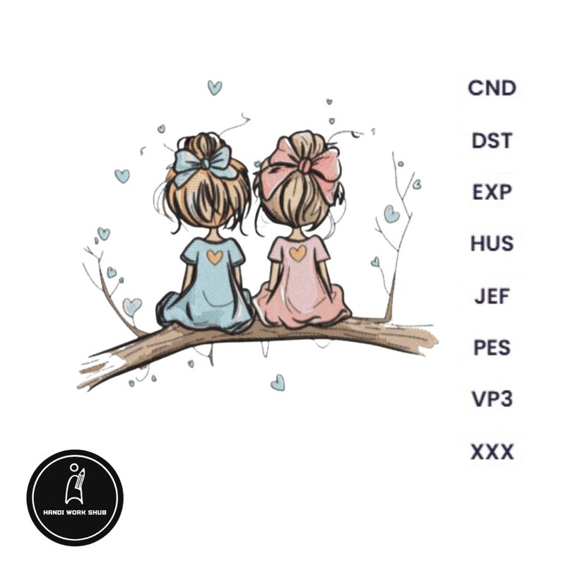 Best Friends Embroidery Design Embroidery Friends Embroidery Designs ...