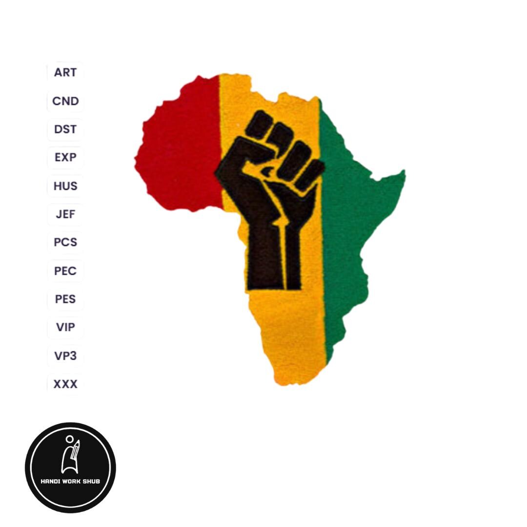 African Map Embroidery Design Embroidery Africa Embroidery Designs ...