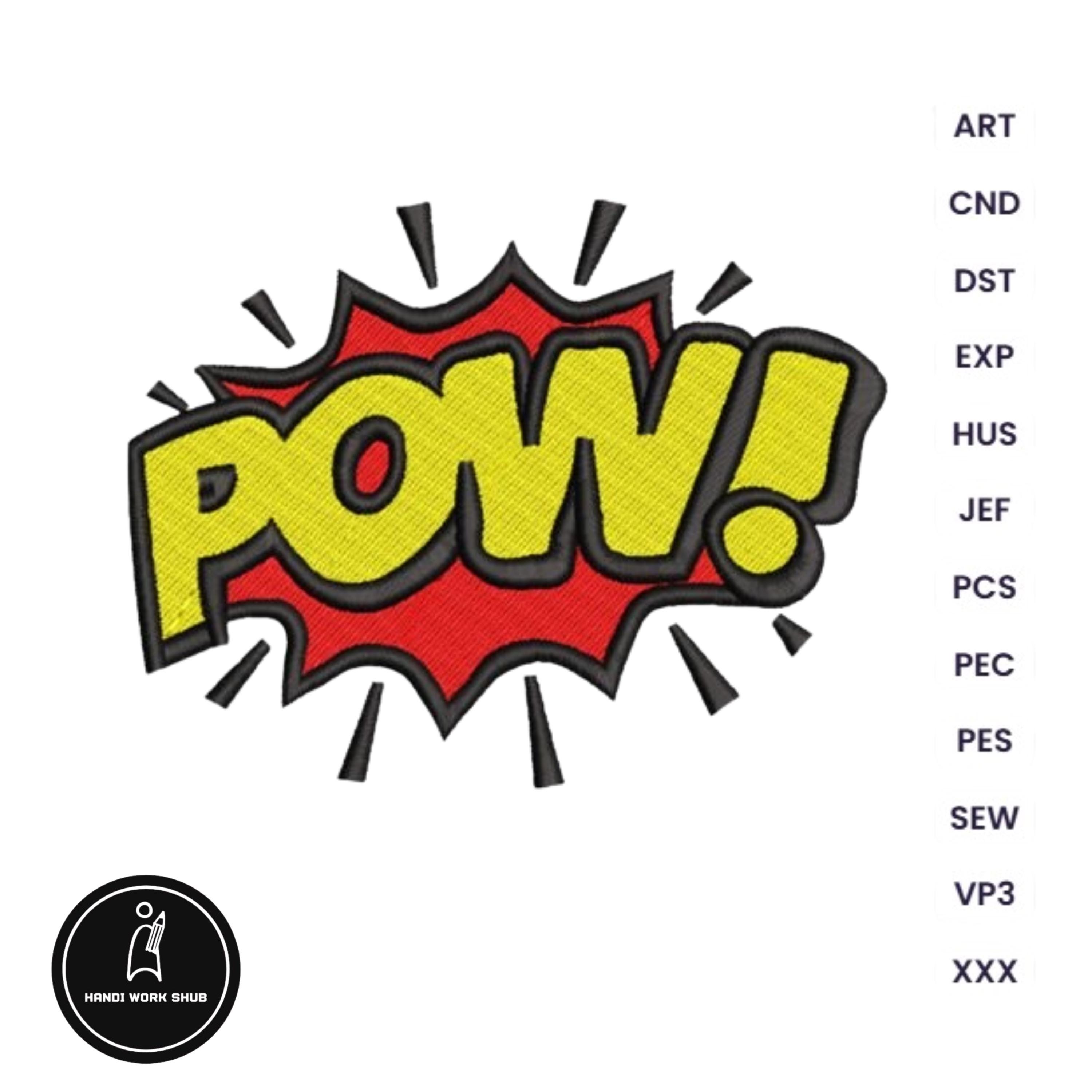 Comic POW Embroidery Design Embroidery Inspirational Embroidery Designs ...