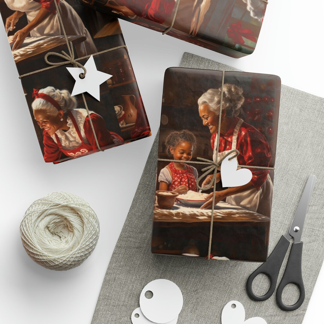 Christmas Baking Moments Vintage Style Wrapping Paper - Etsy