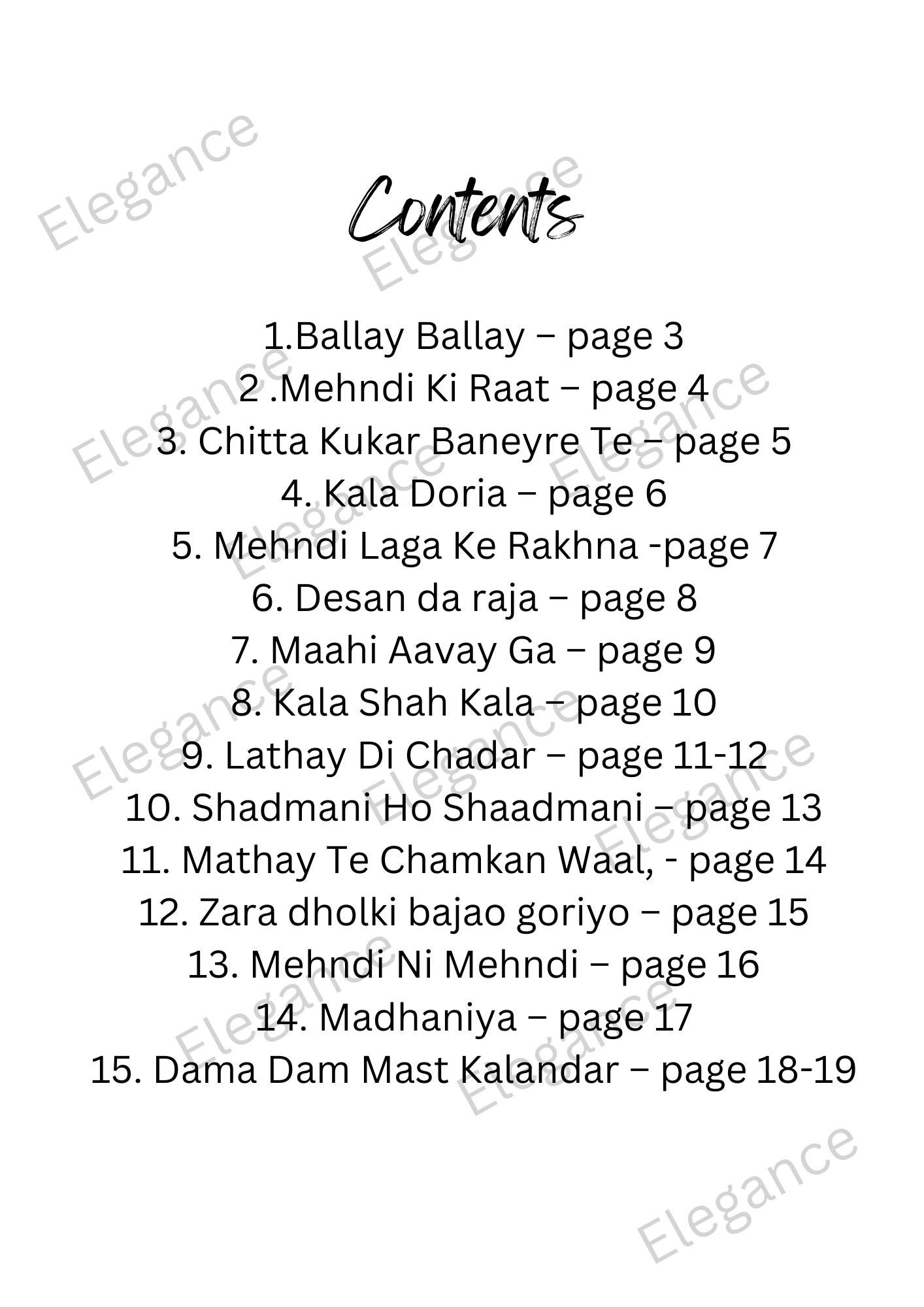 Custom Dholki Song Book: Mehndi, Sangeet, Mayoon - Bollywood Songs - Etsy